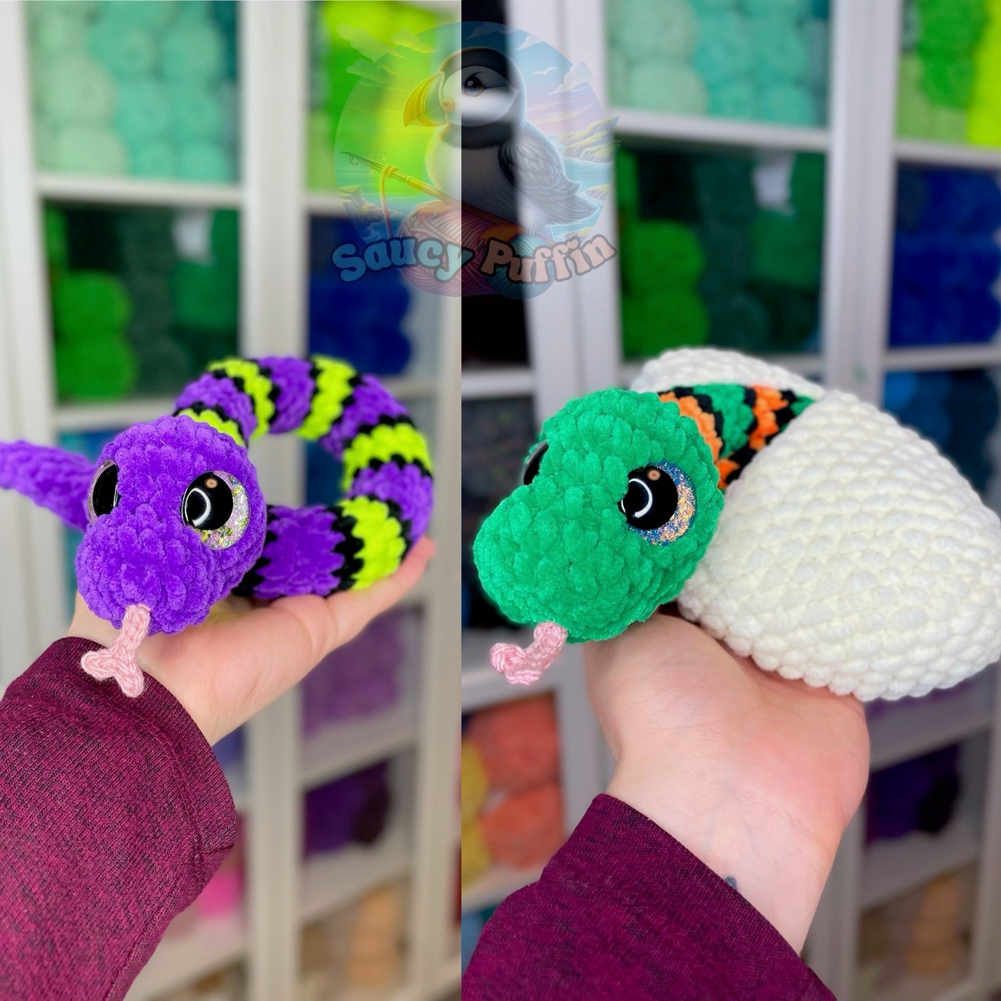 Hatching Baby Snake Crochet Pattern – Saucy Puffin Crafts