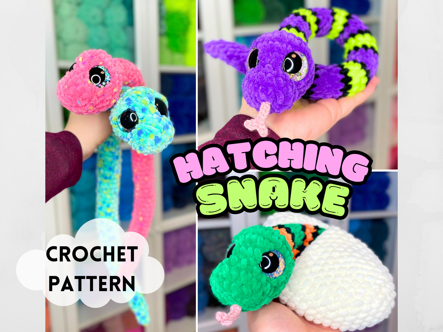 Hatching Baby Snake Crochet Pattern – Saucy Puffin Crafts