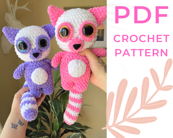 Lemur Crochet Pattern – Saucy Puffin Crafts